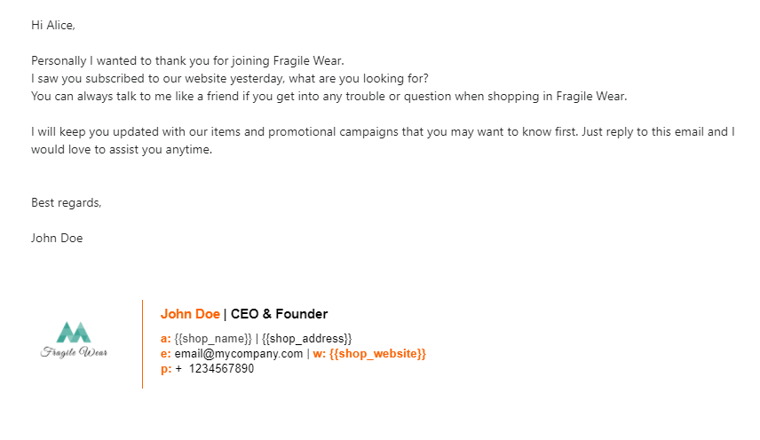 Welcome Email Templates - Copy & Paste - Avada